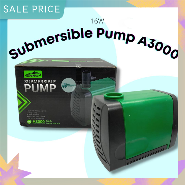 Aquaspeed Submersible Pump A3000 Aquarium Small Cycle Filter 16 Watts ...