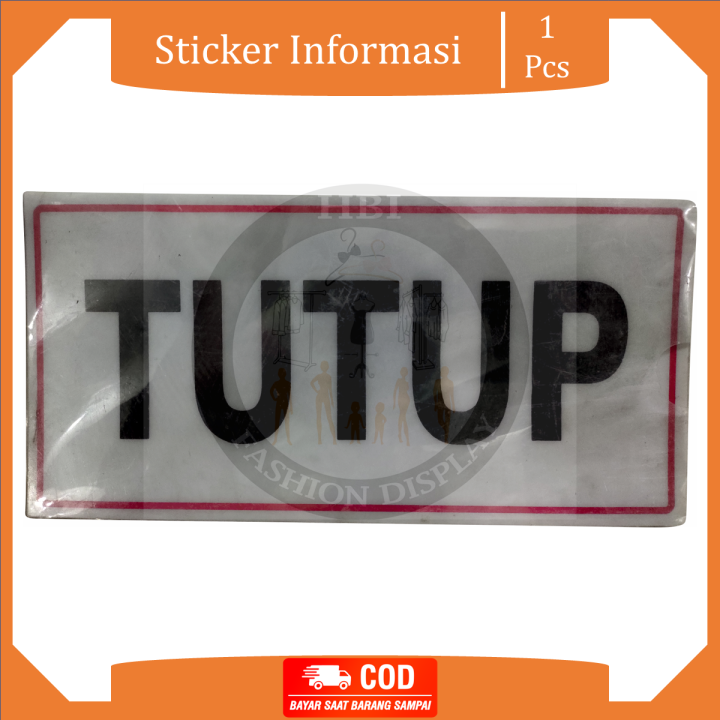 Sign Board Stiker Papan Nama Tutup | Lazada Indonesia