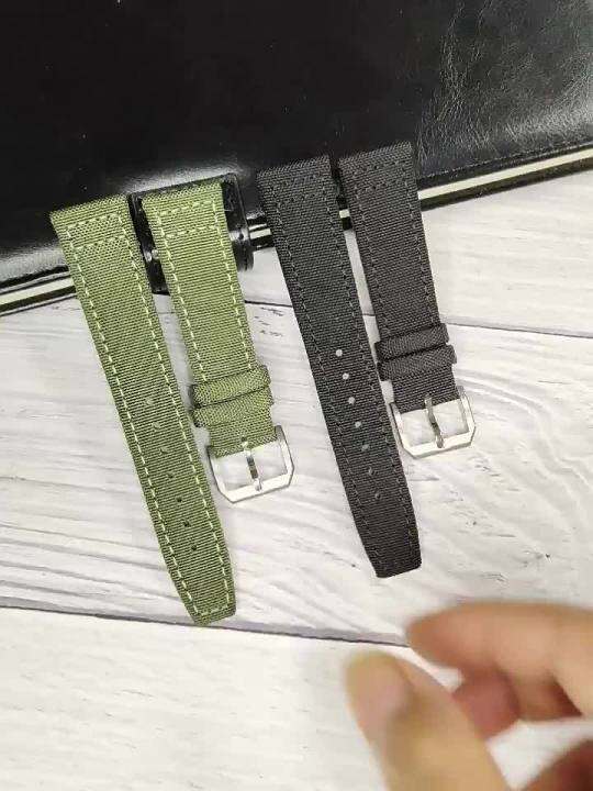 Nylon Canvas Fabric Watch Band for Pilot Spitfire Timezone Top ...