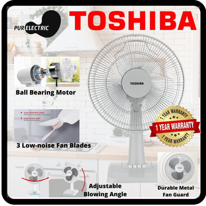 Toshiba TABLE FAN F-TSA10(G)MY 12" TABLE FAN 3 Speed | Lazada