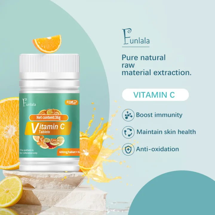 FUNLALA Vitamin C Capsules Anti Aging Skin Whitening tablet High ...