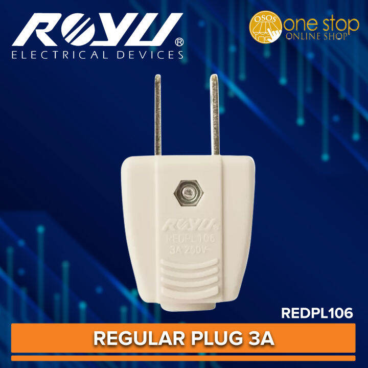Royu Original Electrical Regular 3A Plug REDPL106 •OSOS• | Lazada PH
