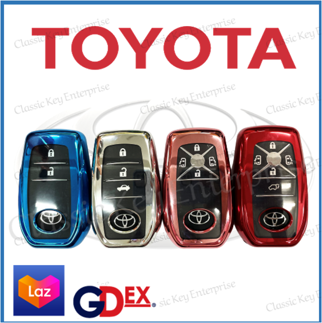 Toyota Chrome Reflection TPU Car Key Cover for CAMRY HILUX REVO INNOVA ...