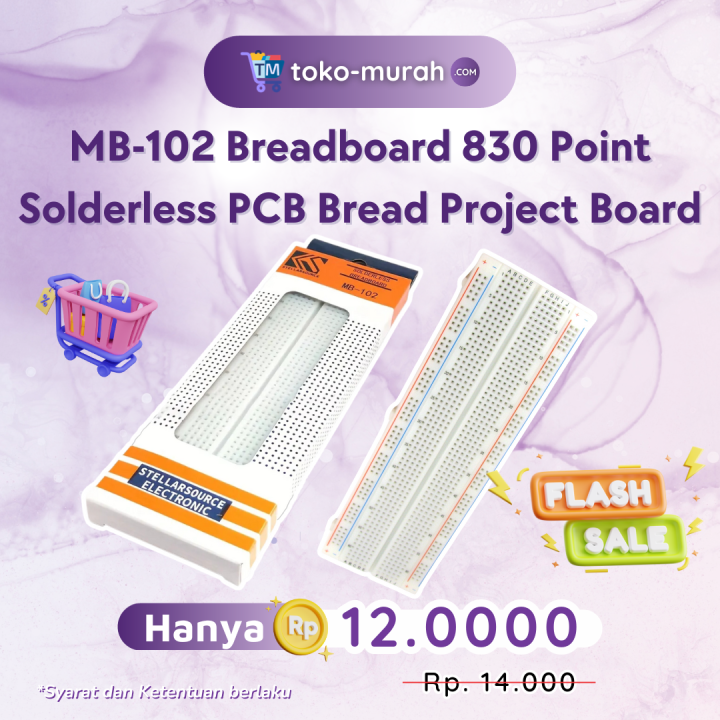 MB-102 MB102 Breadboard 830 Point Solderless PCB Bread Project Board | Lazada Indonesia
