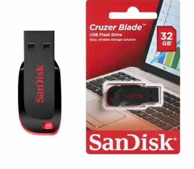 flashdisk sandisk cruzer blade 32GB -hitam | Lazada Indonesia