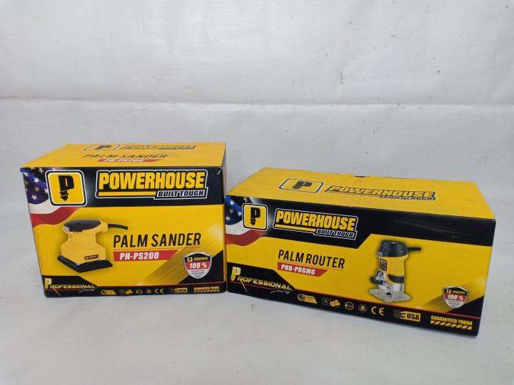 [BUNDLE] POWERHOUSE Palm Router 500W + Palm Sander 200W [GOLDEN | PPT ...