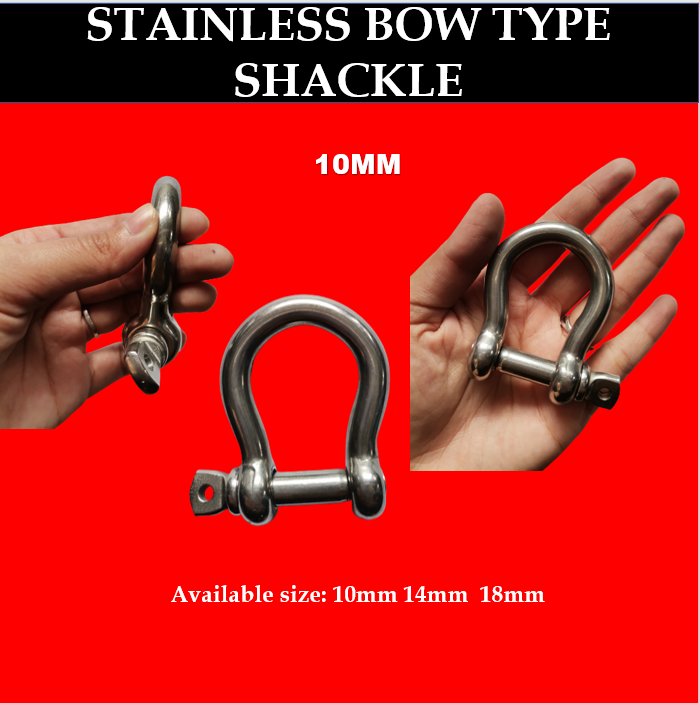 Toyu Stainless Bow Type Shackle 10mm 14mm 18mm | Lazada PH