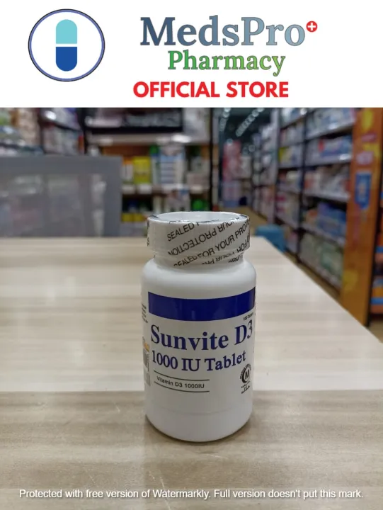 SUNVITE D3 1000IU TABLET 100'S | Lazada
