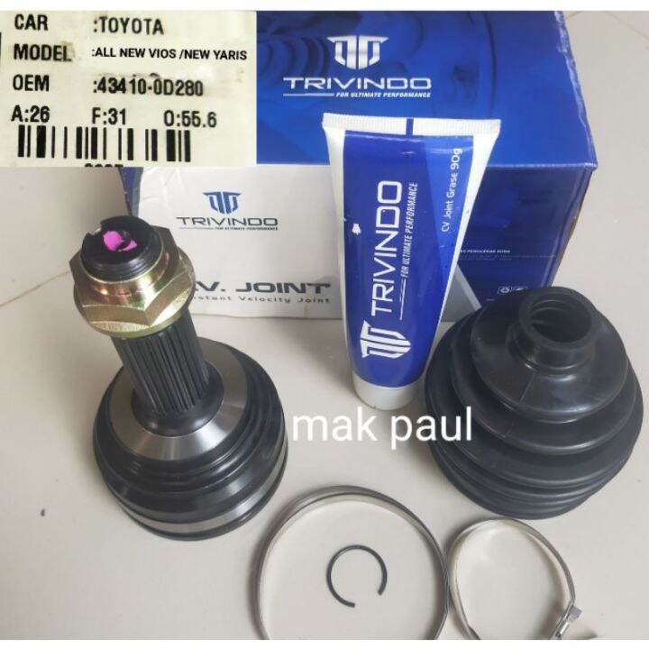 cv join joint luar ALL NEW VIOS gen3 new YARIS SIENTA 2013 - 2018 ORIGINAL | Lazada Indonesia