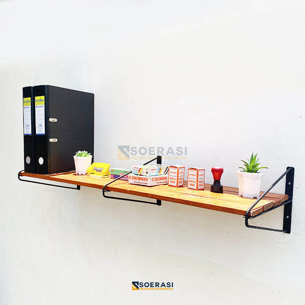 CAVA Rak Dinding 1 Meter Tempel Gantung Ruang Kerja Kantor Ambalan ...