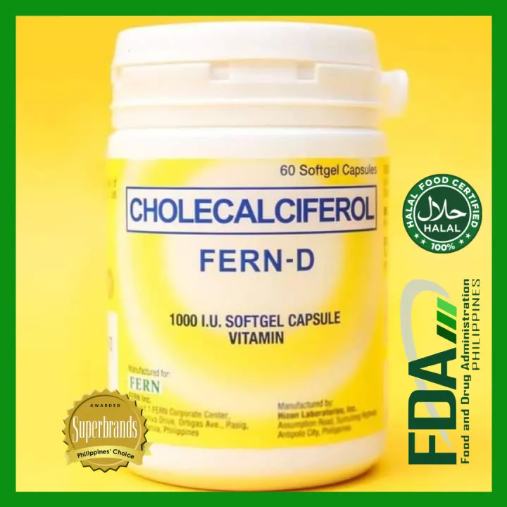 ( Venri Shop ) 1 bottle ( 60 pcs softgel capsules ) Fern D Vitamin D Supplement | Lazada PH