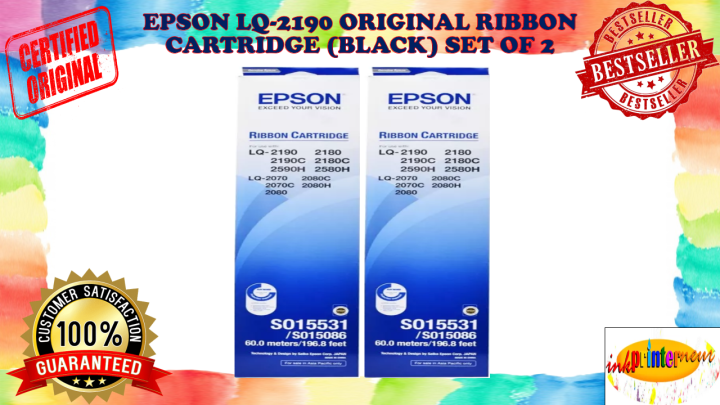 EPSON S015531/S015086 ORIGINAL RIBBON CARTRIDGE BLACK SET OF 2 | Lazada PH