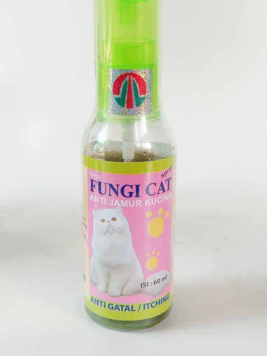 FUNGI CAT SPRAY 60ml / obat jamur ketombe hewan / kucing / fungal ...