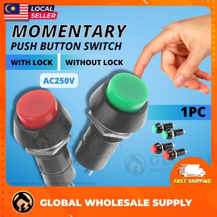 [READY STOCK] 10mm Momentary Push Button Switch Button On/Off Suis Home ...