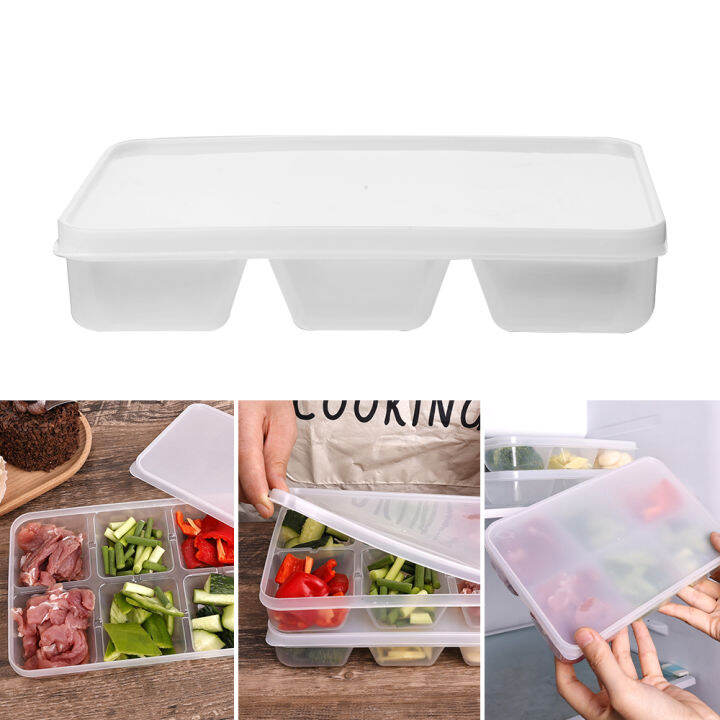 Japan Imported Meal Preparation Box Divided Grid Frozen Meat Box Onion ...