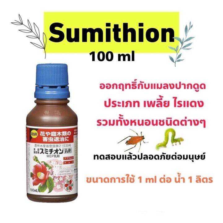 Sumithion กำจัดแมลงศัตรูกุหลาบ ยากำจัดและป้องกันแมลงศัตรูพืช ขนาด 100 ...