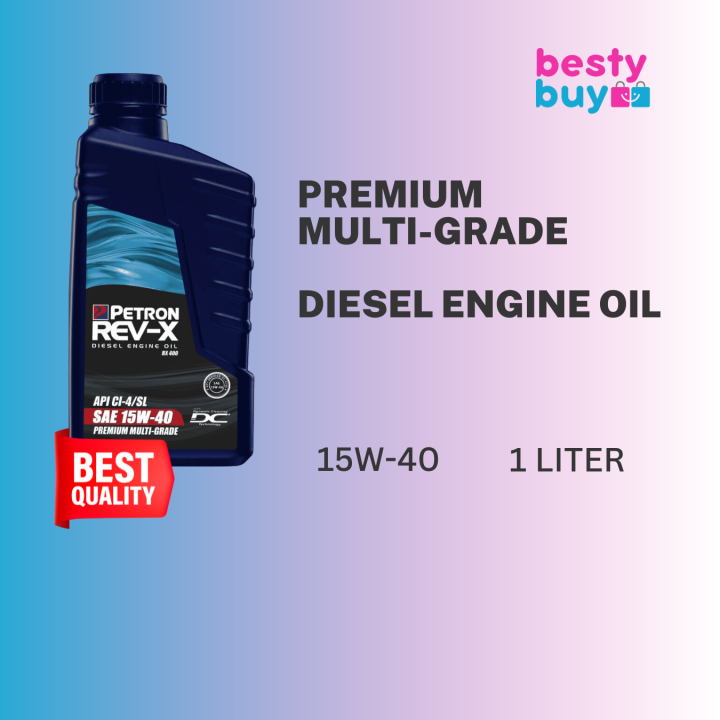 Petron Rev-X RX400 Premium Multi-Grade Diesel Engine Oil SAE 15W-40 (1 ...