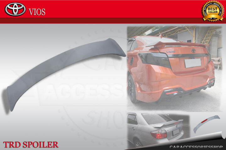 TOYOTA VIOS SPOILER TRD WITH 3RD BREAK LIGHT UNPAINTED | Lazada PH