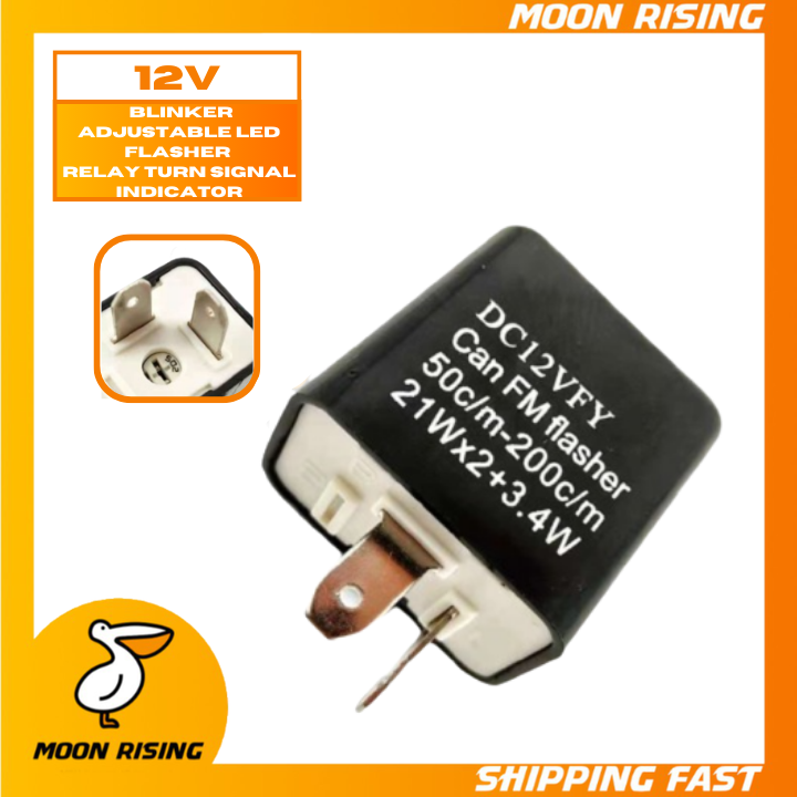 12V Motorcycle Blinker Adjustable LED Flasher Relay Turn Signal ...