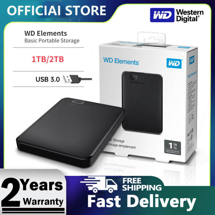WD External Hard Drive Backup Slim USB 3.0 Portable HDD External Hard ...
