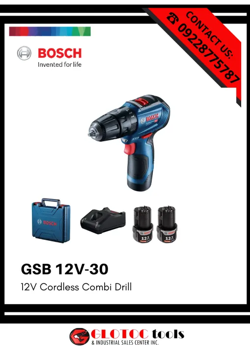 BOSCH 12V Cordless Combi Drill GSB 12V-30 | Lazada PH