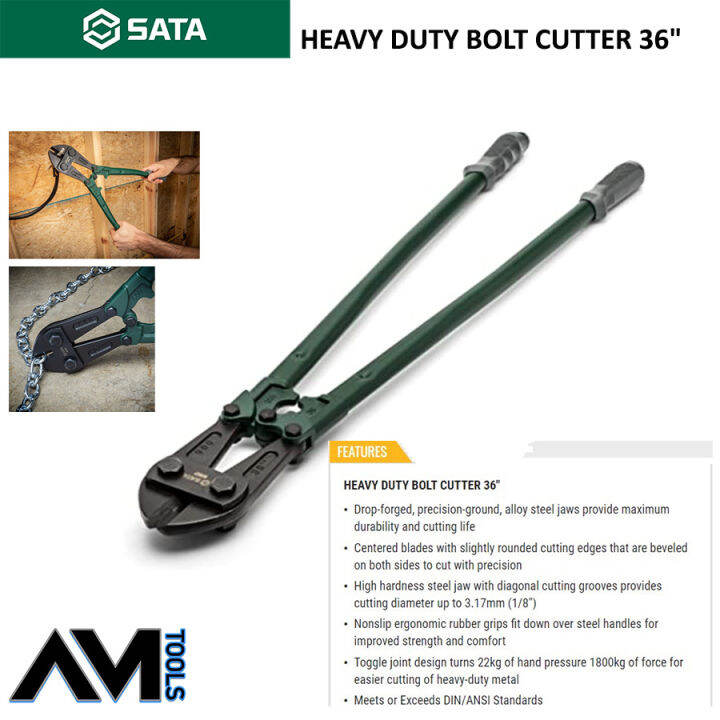 SATA Heavy Duty Bolt Cutter 36" all purpose cutting of non-ferrous ...