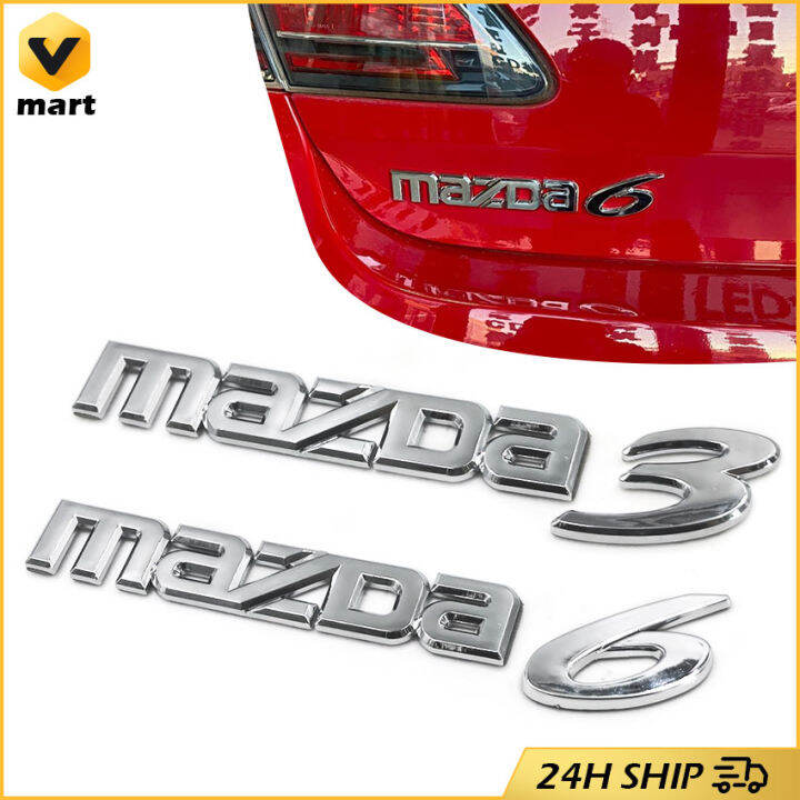 ABS Chrome MAZDA 3 MAZDA3 MAZDA6 Letter Logo Car Auto Rear Trunk Emblem ...