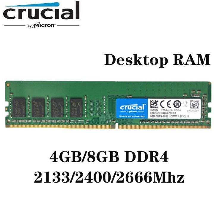 New Crucial DDR4 4GB 8GB 2133MHZ 2400Mhz 2666MHZ Desktop RAM U-DIMM ...