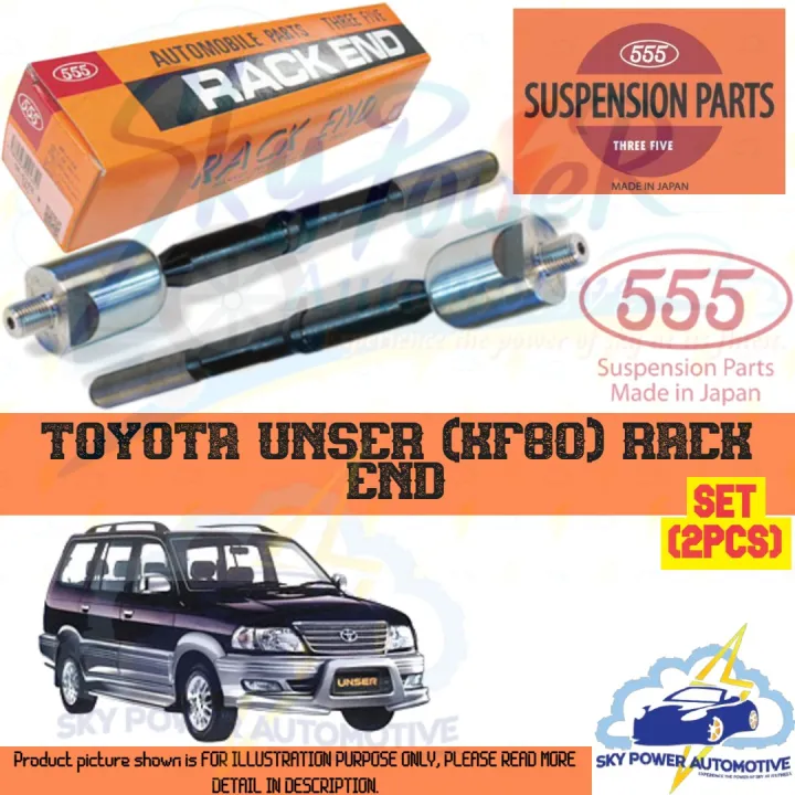 TOYOTA UNSER (KF80) 555 JAPAN BRAND STEERING RACK END (SET 2PCS) | Lazada