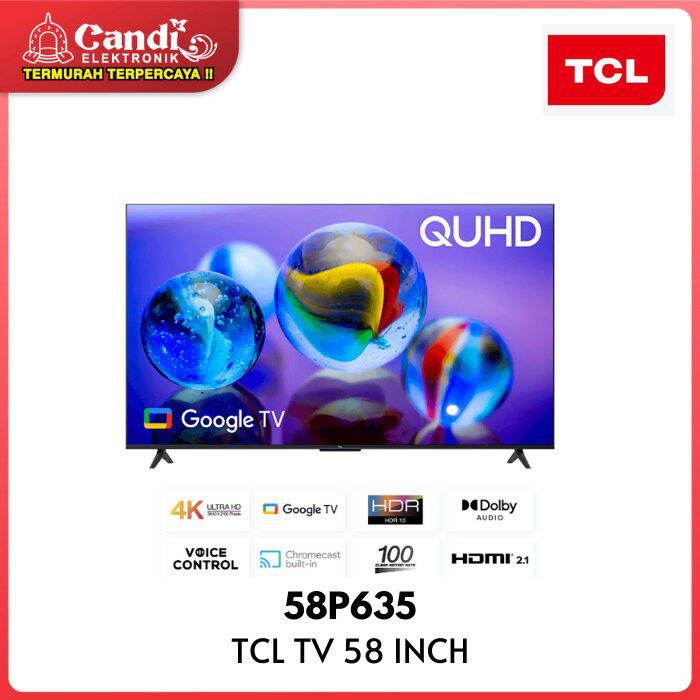 TCL 4K Ultra HD TV 58 Inch 58P635 | Lazada Indonesia