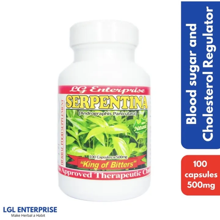 Serpentina Herbal Capsules - Regulates Cholesterol - Helps Prevent ...