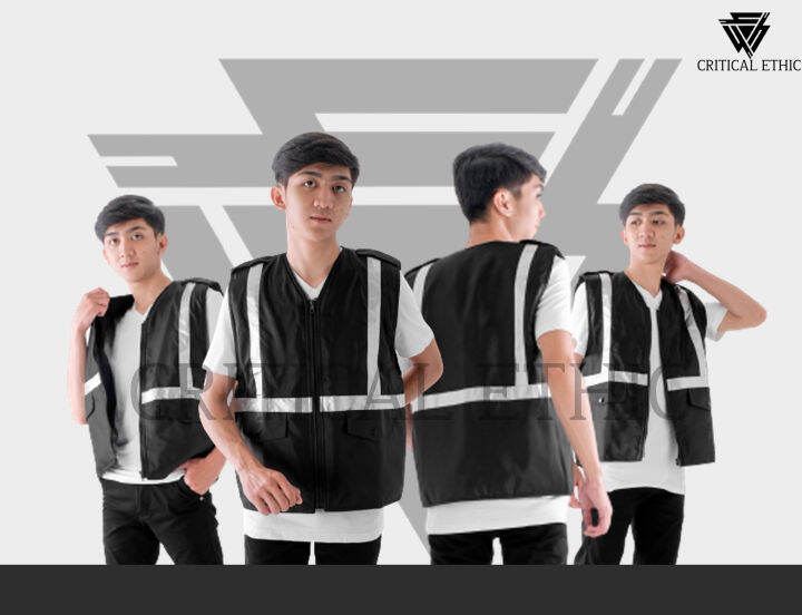 Rompi parasit Hitam/rompi parkir/rompi safety termurah | Lazada Indonesia