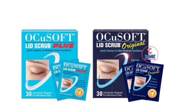 Ocusoft Lid Scrub Original & PLus Eyelid Cleanser Pads อ๊อกคิวซอฟท์ ลิด ...