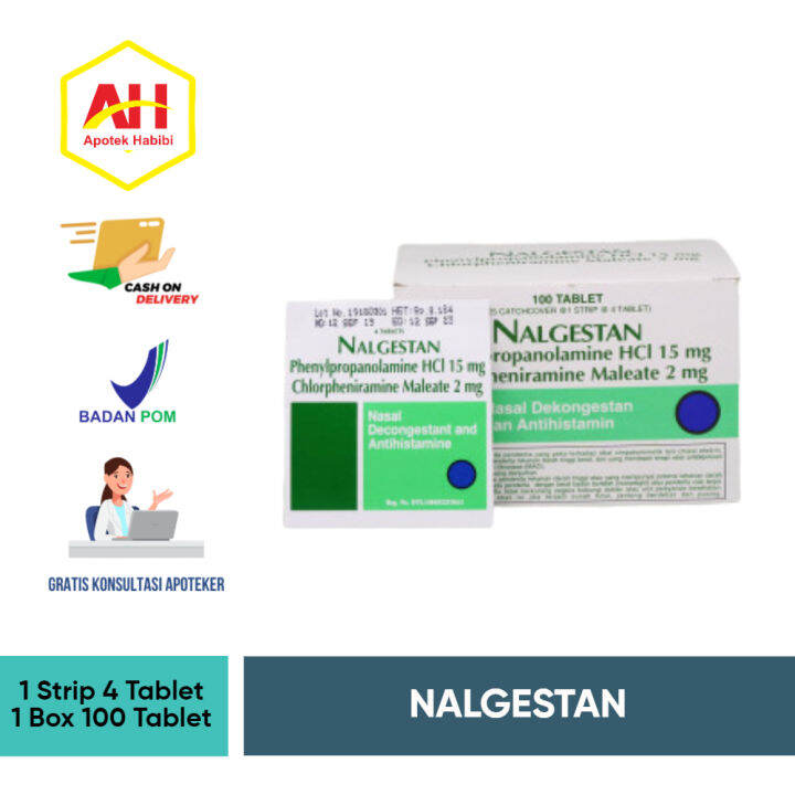 Nalgestan 1 strip isi 4 tablet Obat Pilek Flu Obat Nalgestan | Lazada ...