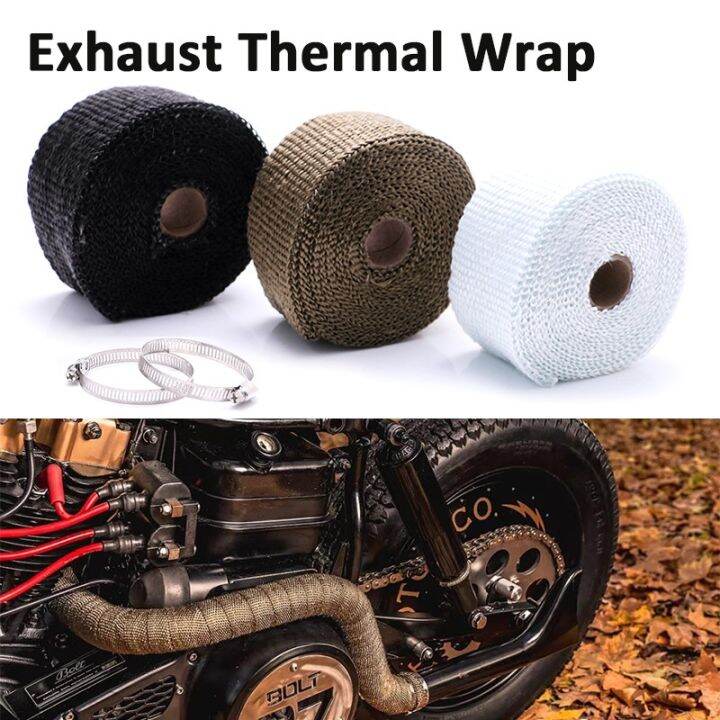 ZR HOTCar Motorcycle Turbo Manifold heat Exhaust Pipe Header Heat Wrap ...