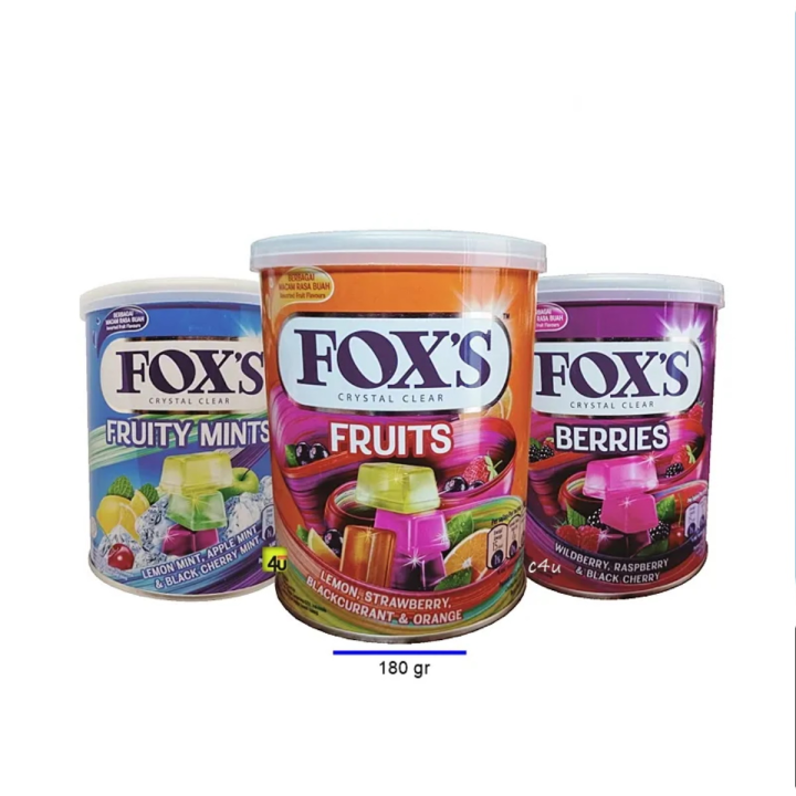 Permen Fox's 3 varian 180g/ Fruity Mints / Fruits / Berries | Lazada ...