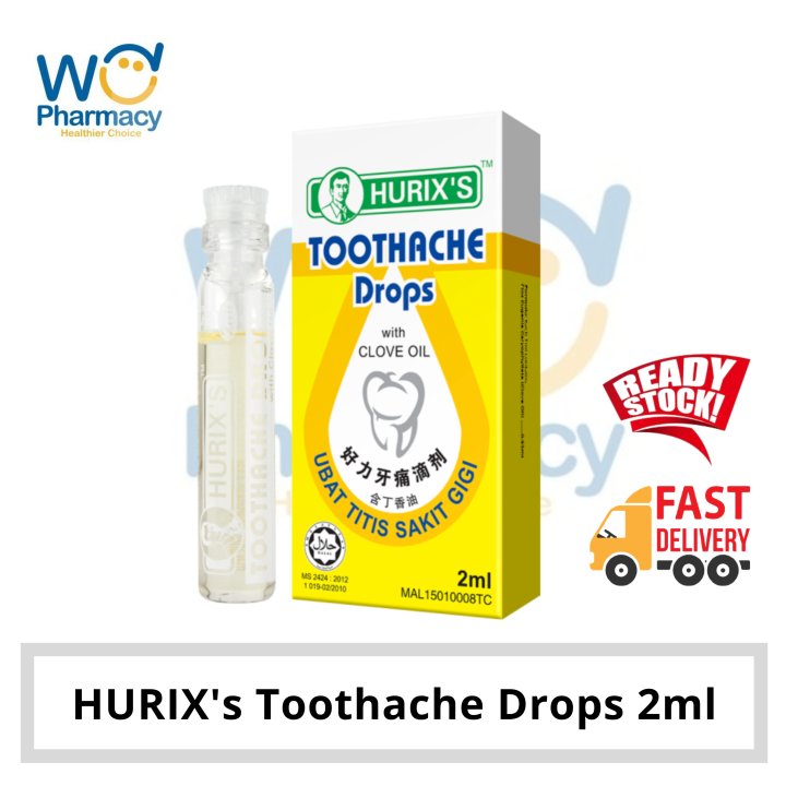 HURIX's Toothache Drops 2ml (with clove oil) | Lazada
