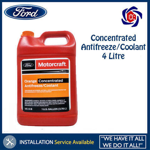 Ford Motorcraft Orange Concentrated Antifreeze Coolant (4 Litre) | Lazada