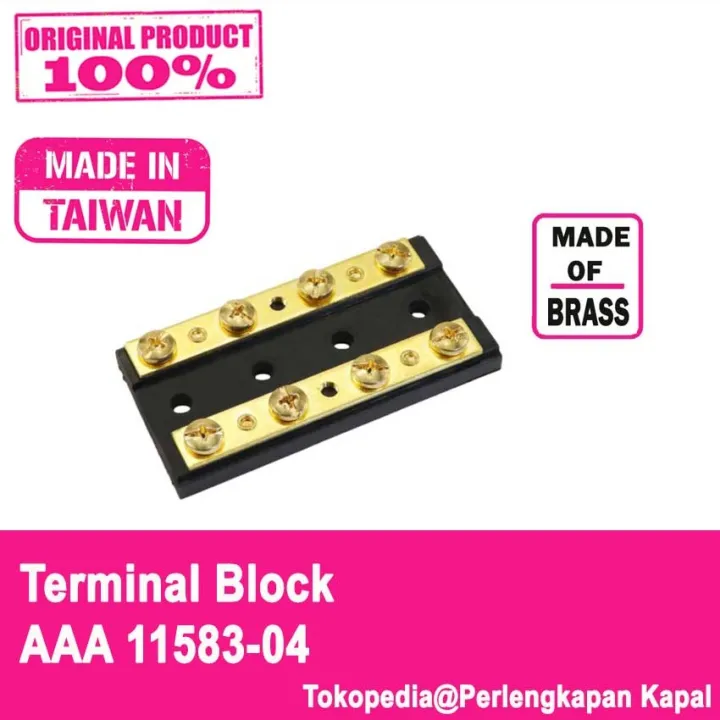 Terminal Block 4 Gang / Terminal blok kuningan | Lazada Indonesia