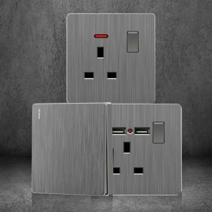 Modern Lighting Wall Grey Dimmer Switch Paint Panel 13A Universal ...