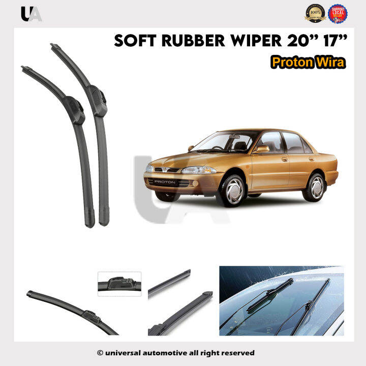 Proton Wira Car Front Windscreen Rubber Soft Wiper Size 20" / 17" | Lazada