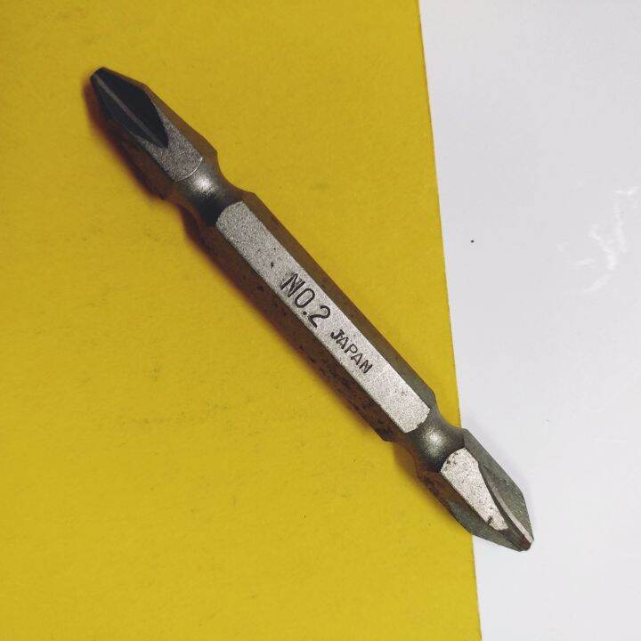 MATA OBENG DOUBLE NO 2 PLUS ( + ) PANJANG 65 MM HEXAGONAL 6.3 MM MERK ...