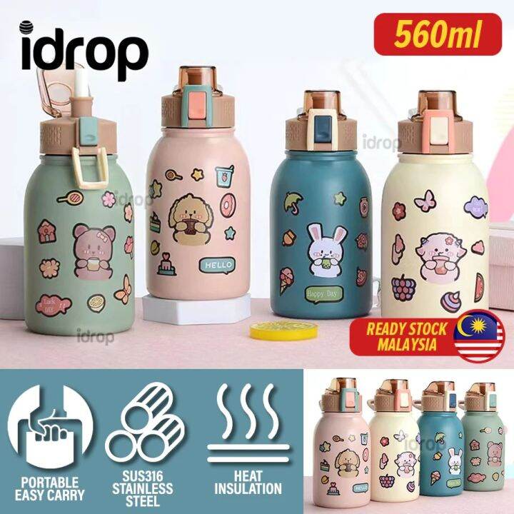 [YNY Mall] [ 560ml ] Cute Drinking Bottle Portable Insulation SUS316 Stainless Steel Flask ...