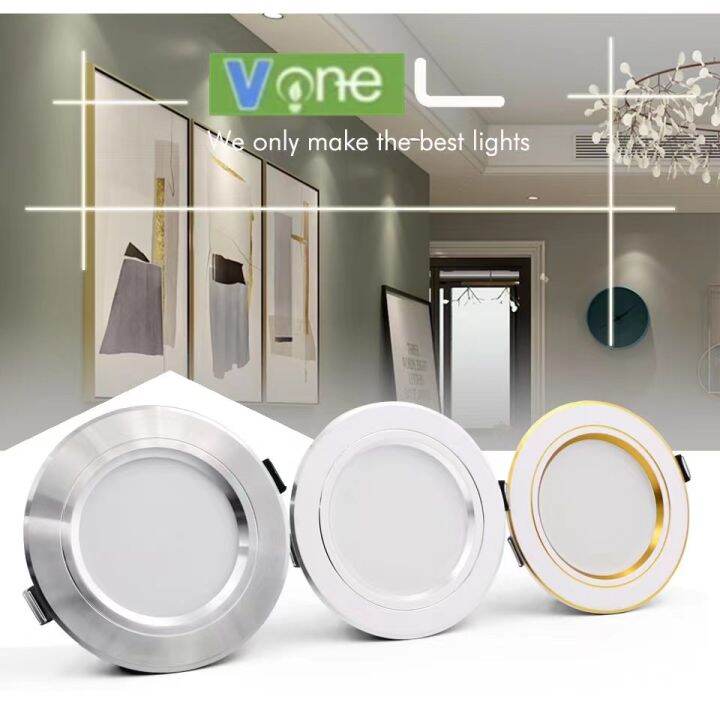VONE Tri-color LED light Ceiling light pin light Day & Cool & Warm in ...