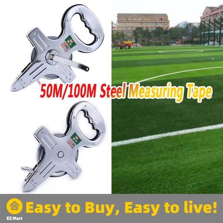 【Fast Shipping】 Metric 100M/50M Portable Stainless Steel Shelf Ruler ...