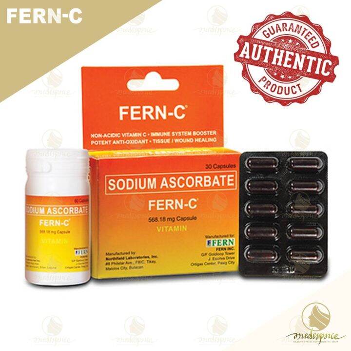 Fern C Sodium Ascorbate Non-Acidic Vitamin C 100 Original Authentic ...