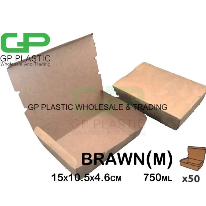 Ready Stock PAPER LUNCH BOX TAPAU - FOOD BOX - PREMIUM - WESTERN FOOD ...