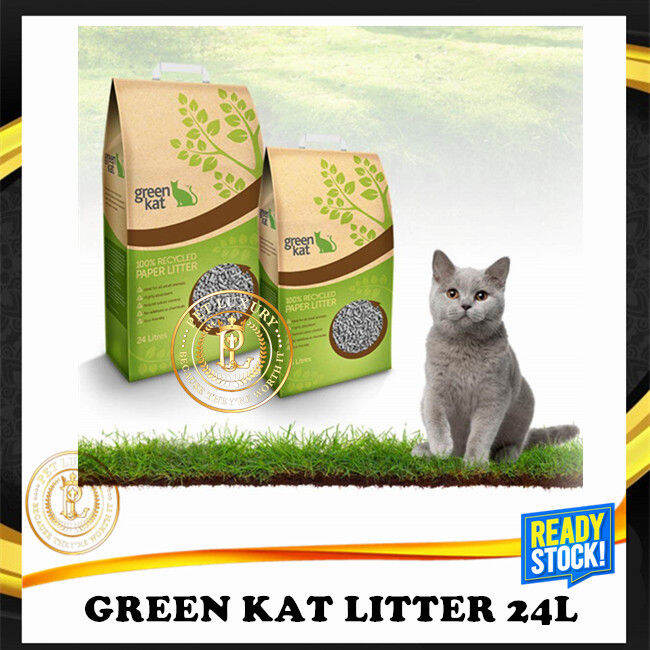 Green Kat Cat Litter 24L / PAPER LITTER | Lazada