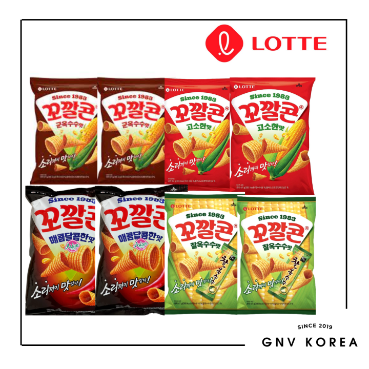 [LOTTE]*2PCS* RANDOM*KOKKAL CORN CHIPS 67g | Lazada PH