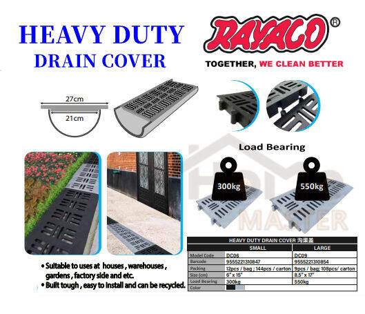 RAYACO DRAIN COVER UV PROTECTION HEAVY DUTY PENUTUP LONGKANG 沟渠盖 6" X ...